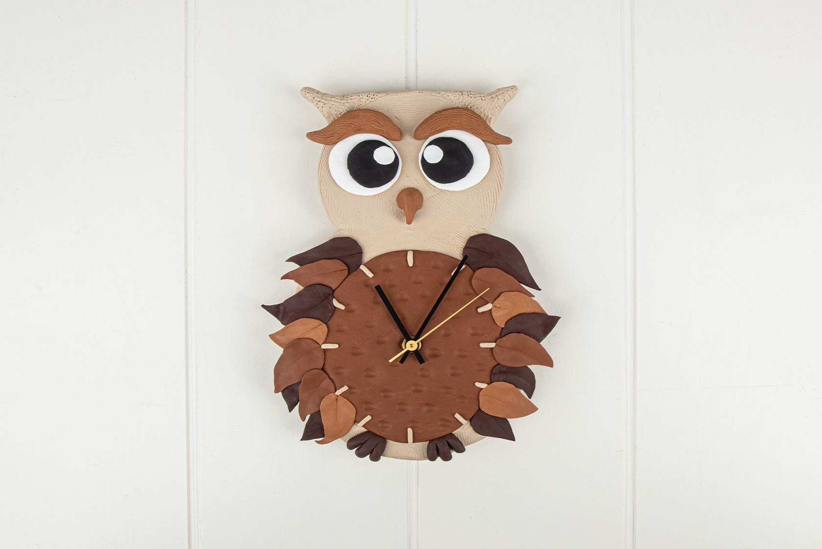 Eulen-Wanduhr aus Fimo basteln mit JUMBO
