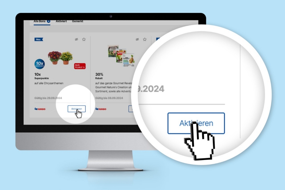 Digitale Bons einlösen im JUMBO-Onlineshop