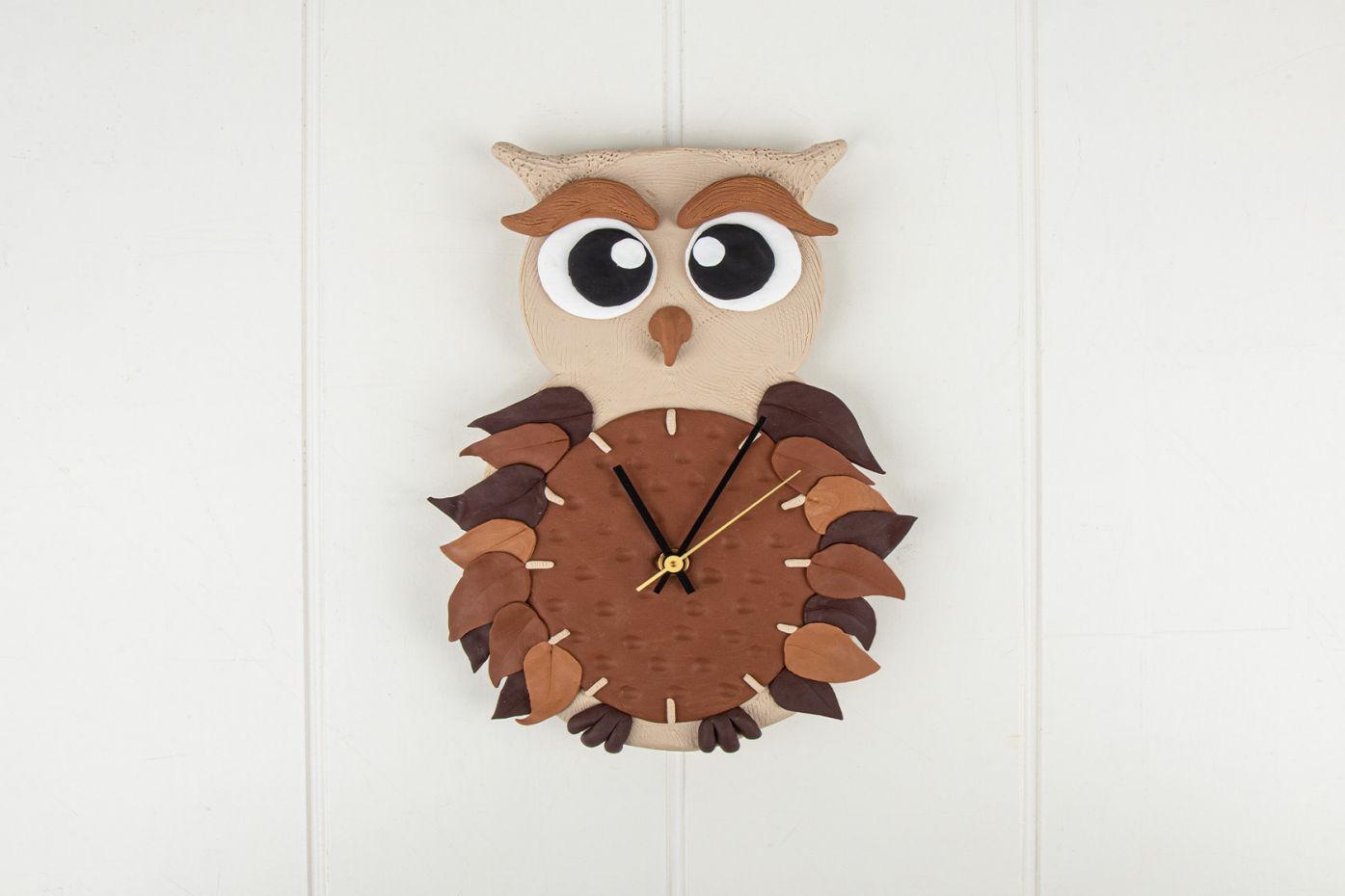 Eulen-Wanduhr aus Fimo basteln mit JUMBO