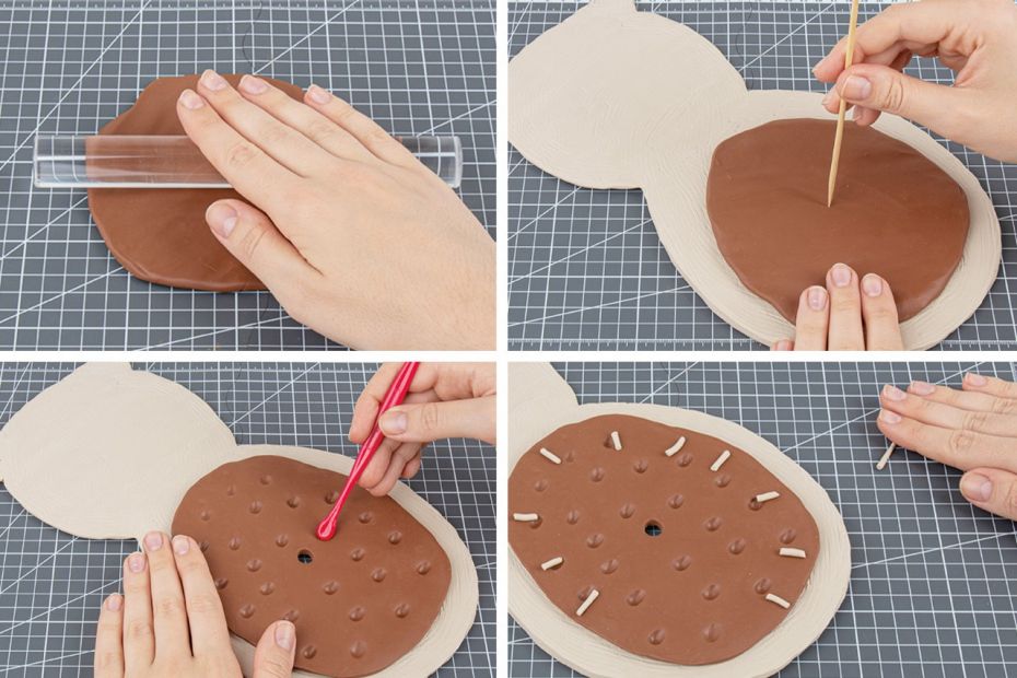 Eulen-Wanduhr aus Fimo basteln mit JUMBO