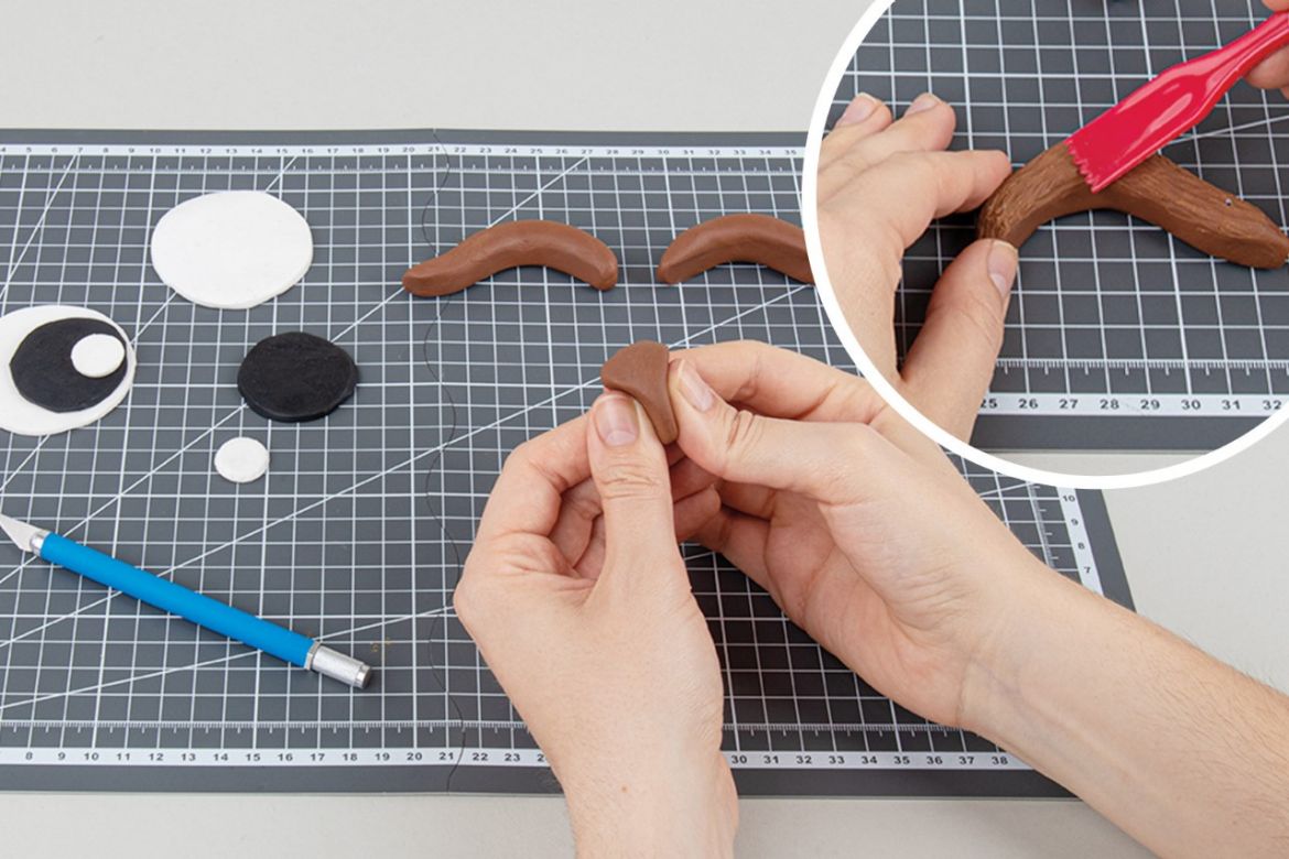 Eulen-Wanduhr aus Fimo basteln mit JUMBO