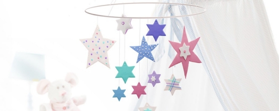 Sternen-Mobile aus Fimo basteln mit JUMBO