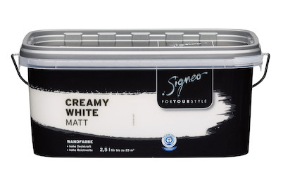 Signeo bunte Wandfarbe matt creamy white 2.5 l kaufen bei JUMBO