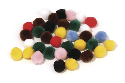 Pompons, 10 mm, sct.-LS 65 pces Acheter chez JUMBO