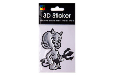 Mini-sticker 3D diablotin bicolore 9 x 9 cm Acheter chez JUMBO
