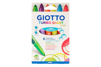 Giotto feutre Turbo Giant Fluo 6 pièces Acheter chez JUMBO