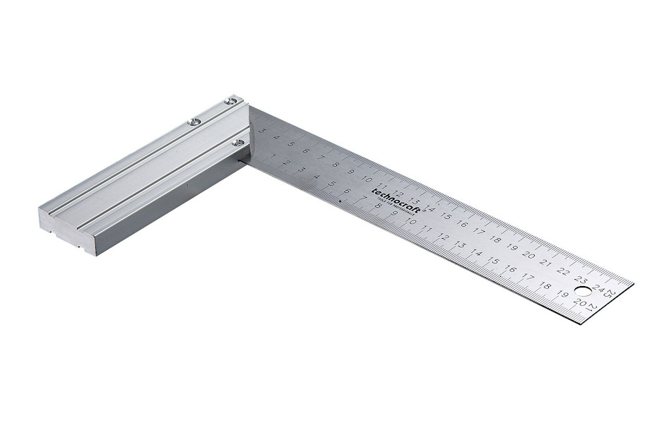 Technocraft Squadra con cappello con profilo in alluminio, 250 mm ...