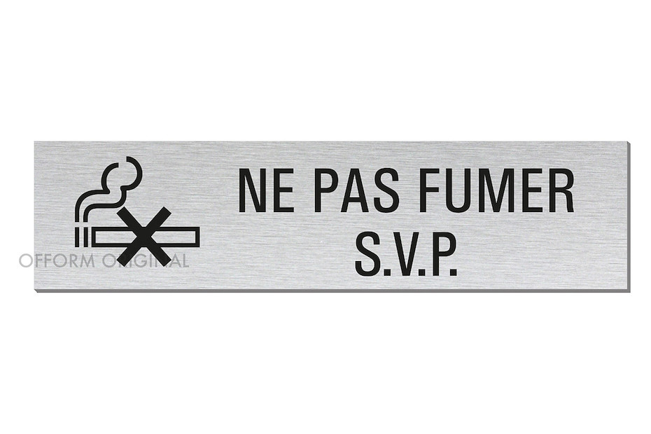 Alu-Schild Ne pas fumer | 16 × 4 cm kaufen bei JUMBO