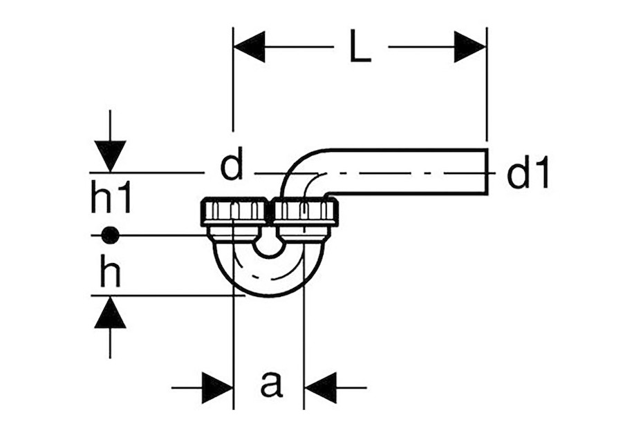 Geberit Siphon Horizontal | 7 × 15 × 26 cm Acheter chez JUMBO