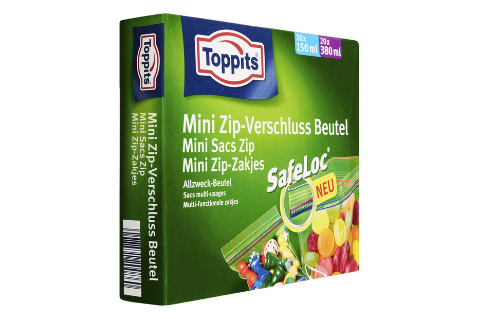 Toppits Mini Zip-Verschluss Beutel 40 Stück kaufen bei JUMBO