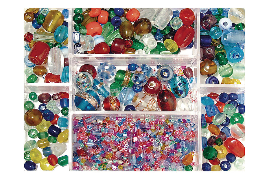 Rayher Box di perle di vetro mix di colori e dimensioni | 115 g ...