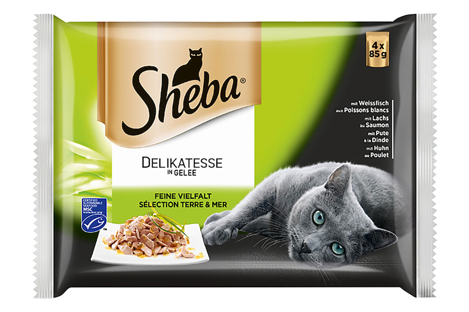 Sheba Aliment au poisson en gelée Délicatesse pour chat 4x85g Acheter ...