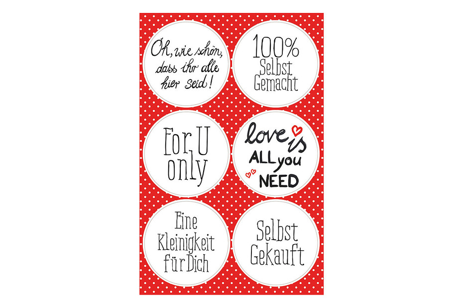 FOLIA Sticker Punkte und Kreise | 24 Stück | 4 cm kaufen bei JUMBO