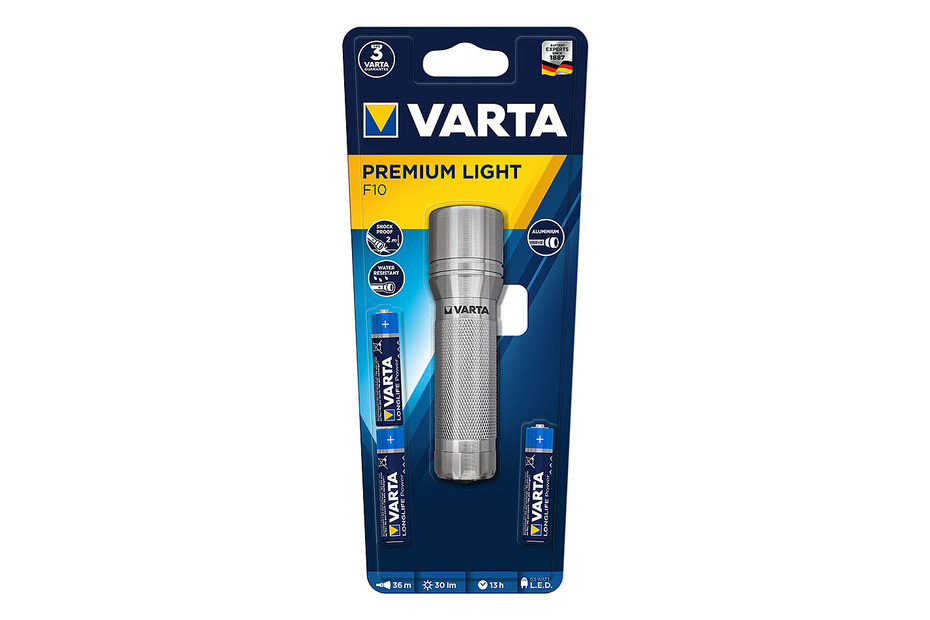 Varta Premium LED Light F10 Lampe de poche en Aluminium Acheter chez JUMBO