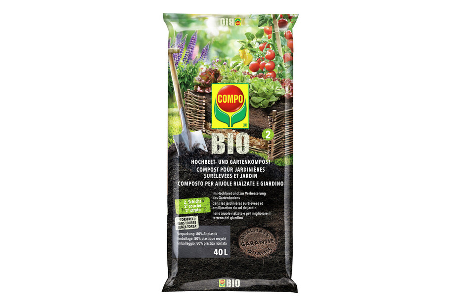 COMPO BIO Compost pour jardinières surélevées et jardin | 40l Acheter ...