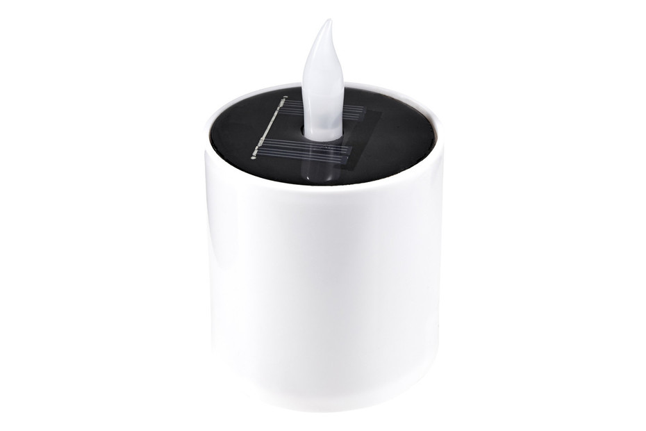 Solar-Kerze Saul Weiss | 11 cm kaufen bei JUMBO