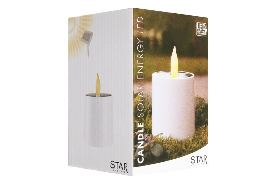 Solar-Kerze Saul Weiss | 11 cm kaufen bei JUMBO