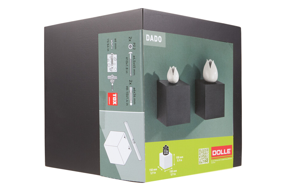 Regalwürfel Shelf Dado in Schwarz | 15 × 15 × 15 cm | max. 8 kg kaufen ...