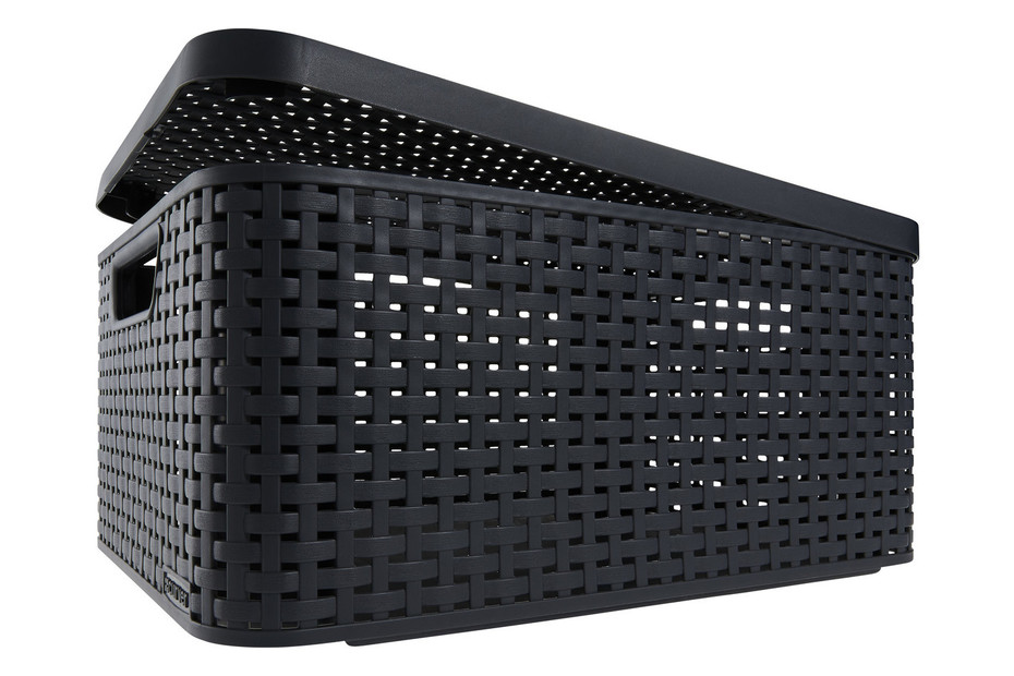 Curver Box Rattan Anthrazit | 18 l | 40 × 30 × 20 cm kaufen bei JUMBO