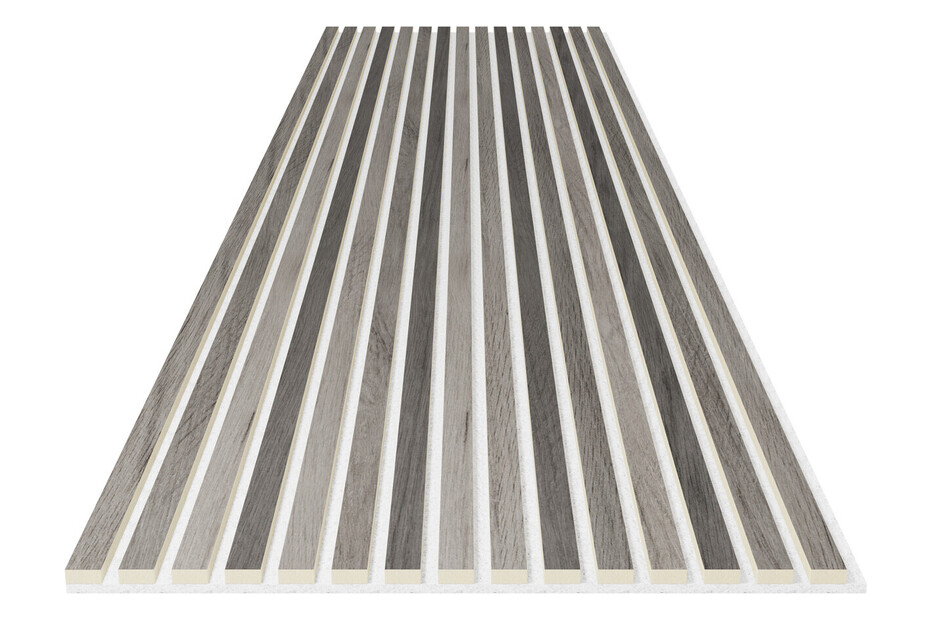 Akustikpaneele FSC Eiche grau | 2500 x 600 x 21 mm kaufen bei JUMBO